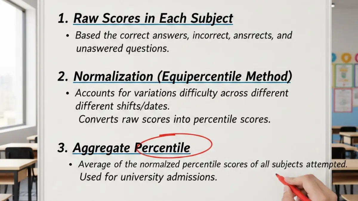 How is the CUET percentage calculated?